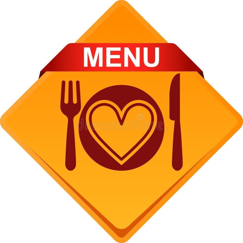 Food menu icon web button stock vector. Illustration of clipart - 119881197