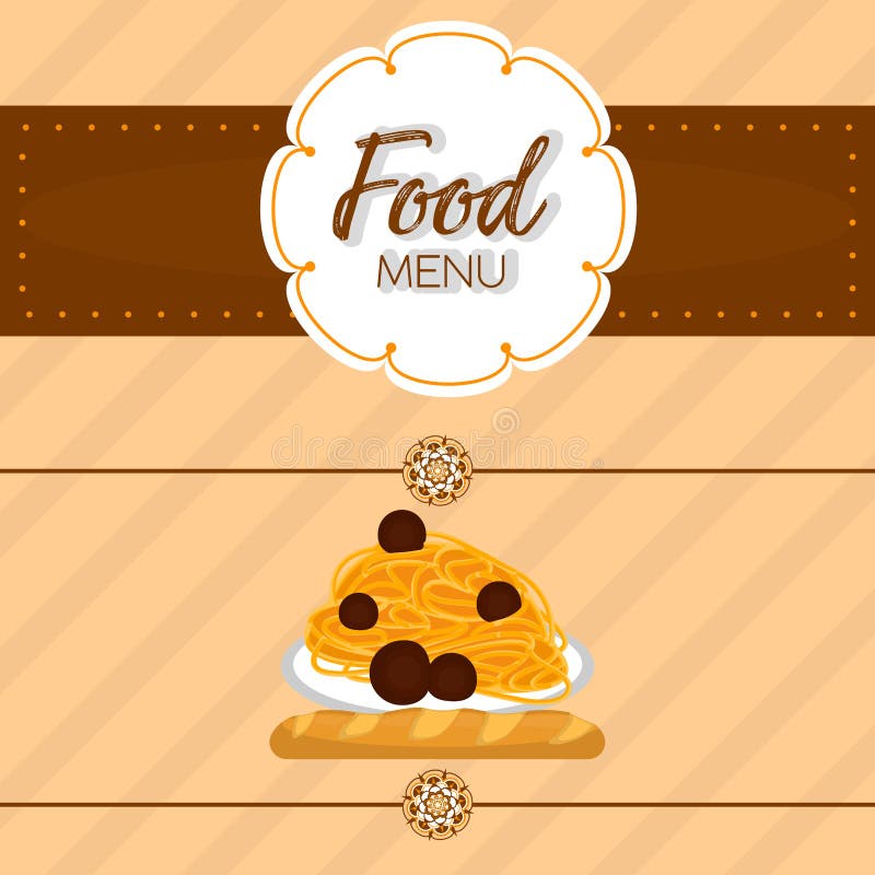 Food menu illustration stock vector. Illustration of graphic - 159880118