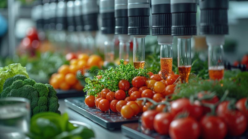 Food Modification and Engineering Stock Illustration - Illustration of ...