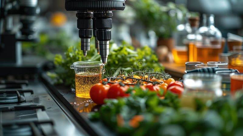 Food Modification and Engineering Stock Illustration - Illustration of ...