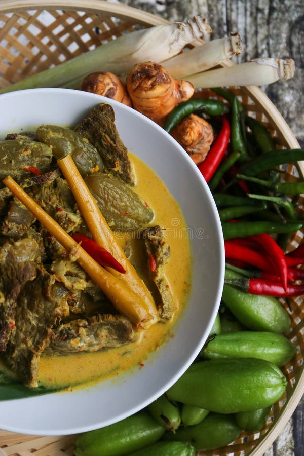 The Food Name is Daging Salai Masak Lemak Stock Image - Image of ...
