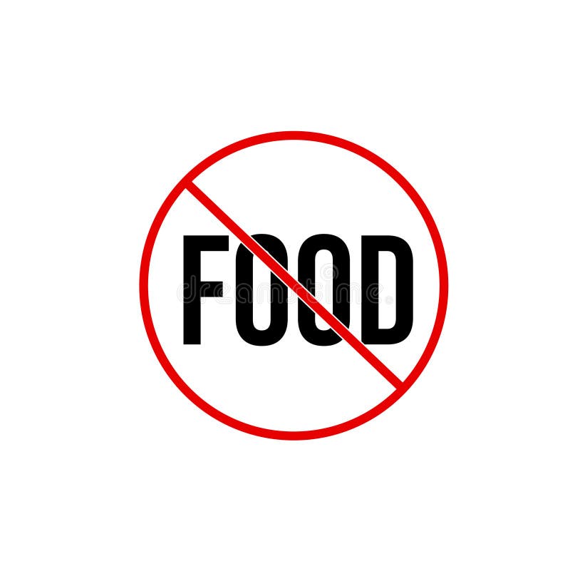Food Not Allow Here Vector Icon. Food Banned Icon Stock Illustration ...