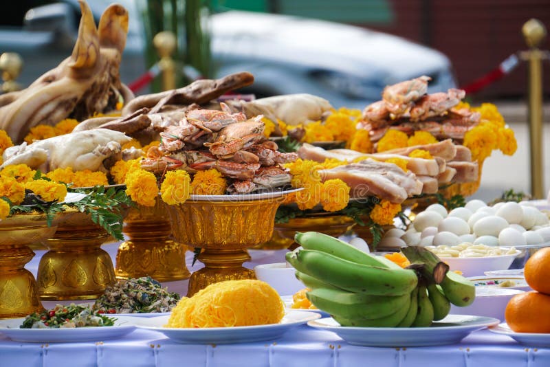 Food offering to a monk stock photo. Image of ceremony - 30176084