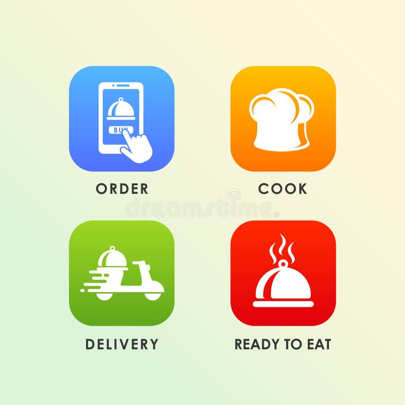 Food delivery logo design stock vector. Illustration of delivering ...