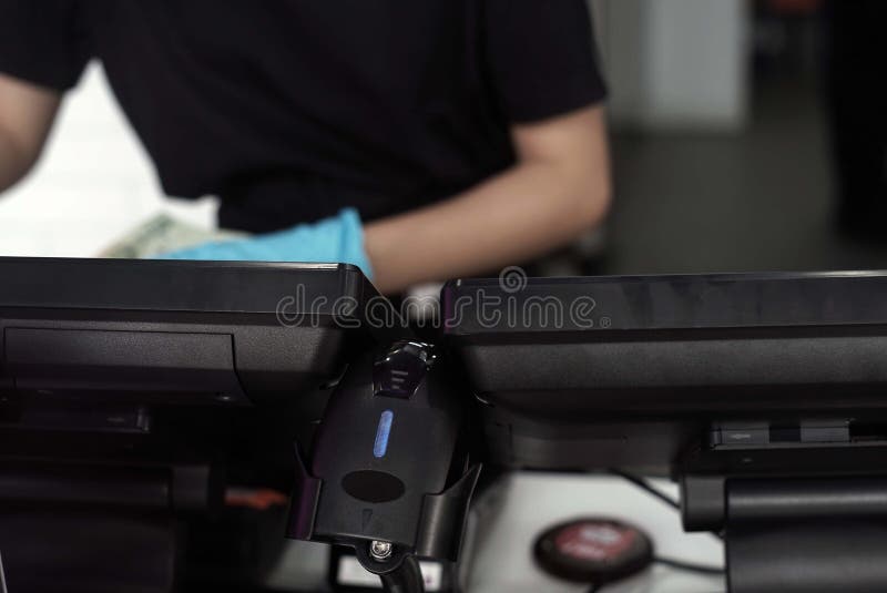 A Food Ordering Counter and a Staft To Received a Order Stock Photo ...