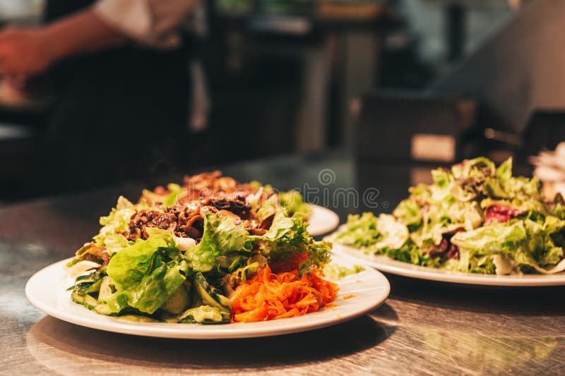 Food Orders on the Kitchen Table Stock Photo - Image of fried, dinner ...