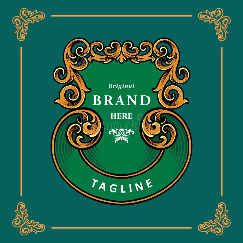 Classic Label Design for Food Packaging Stock Vector - Illustration of ...