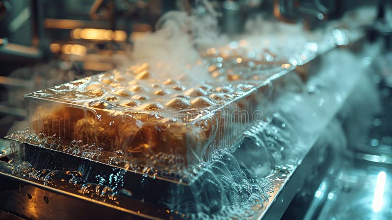 Food Packaging Process stock illustration. Illustration of conveyor ...