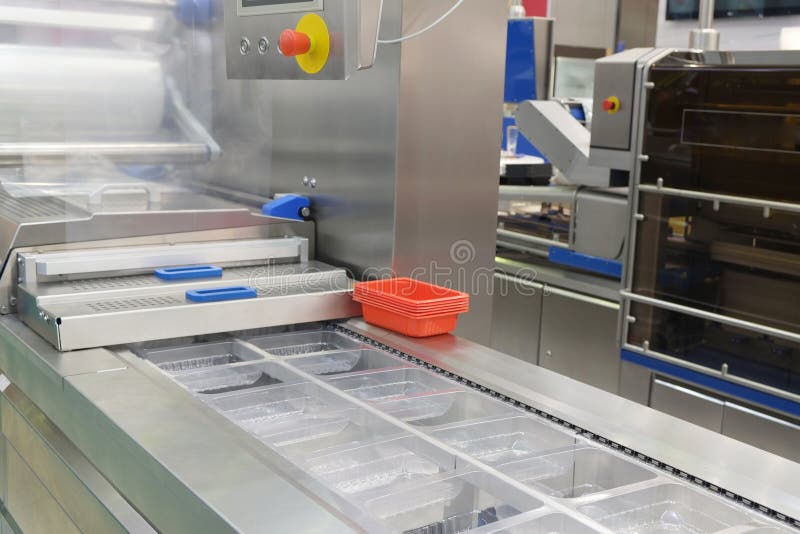 Food Packing Industry Equipment Stock Image - Image of polyethylene ...