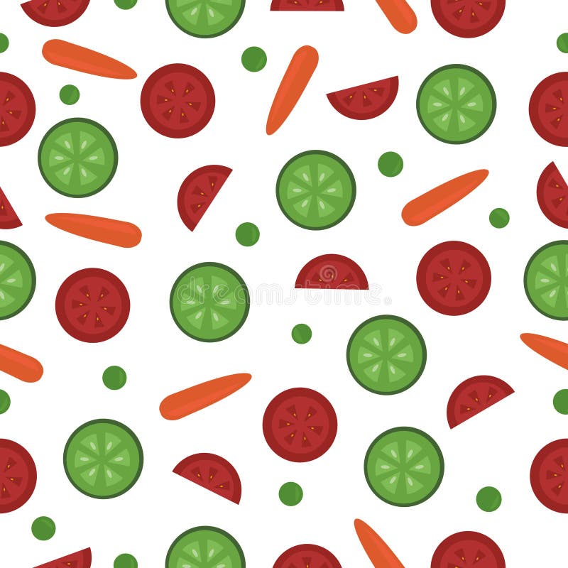 Food Pattern Seamless Vegetables Vector Stock Vector - Illustration of vector, sketch: 246327172