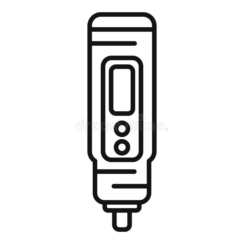 Food Ph Meter Icon Outline Vector. Medical Experiment Solution Stock ...