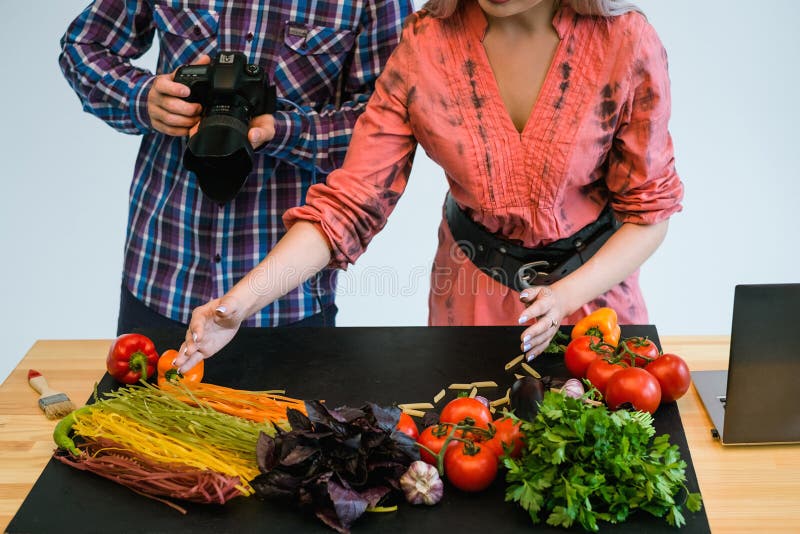 Food Photography Teamwork Studio Photographer Stock Photo - Image of ...