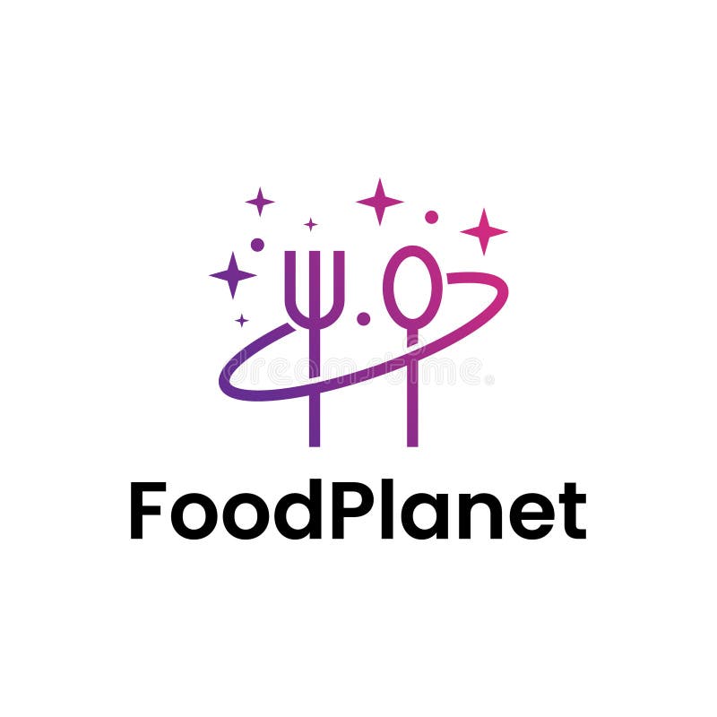 Food planet logo design stock vector. Illustration of design - 240356509