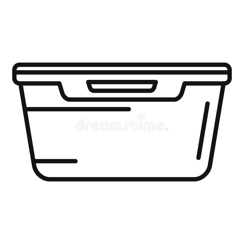 Food Plastic Box Icon, Simple Style Stock Vector - Illustration of ...