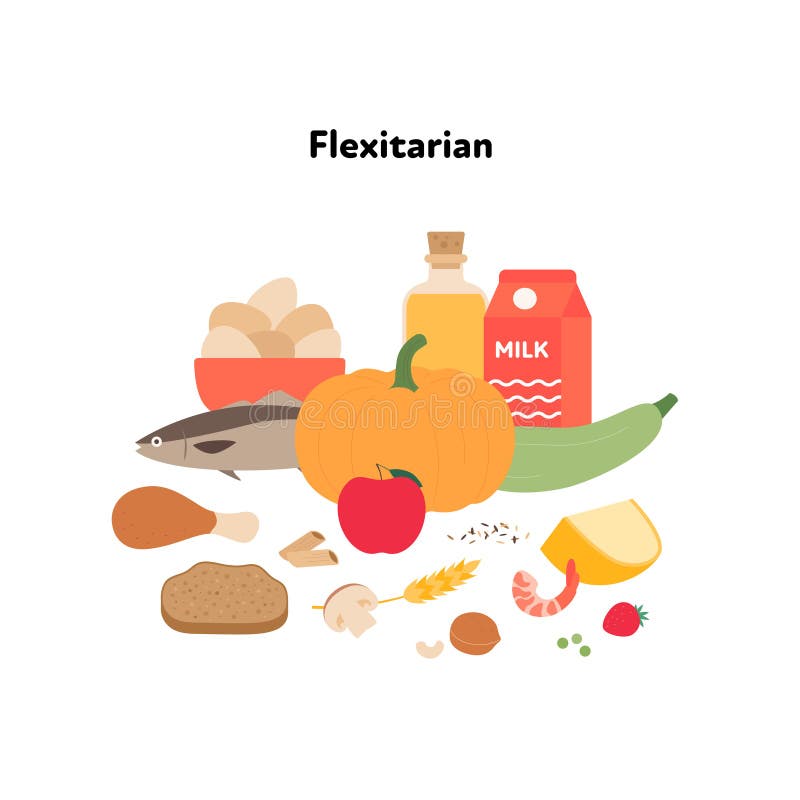 Flexitarian Illustration Stock Illustrations – 158 Flexitarian ...