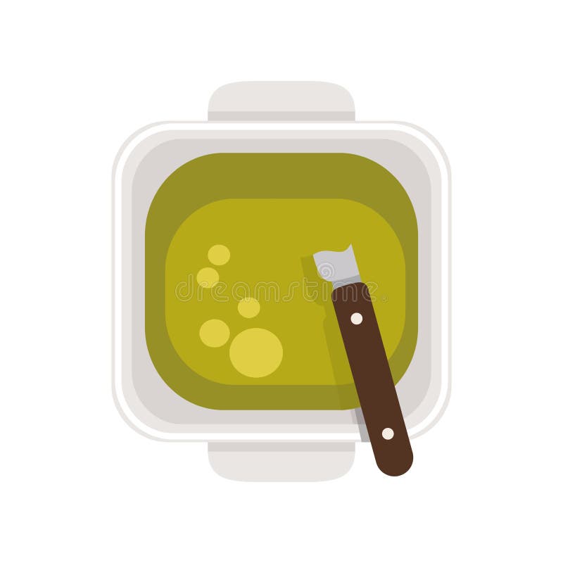 Food Plate with Green Sauce Stock Vector - Illustration of cilantro ...
