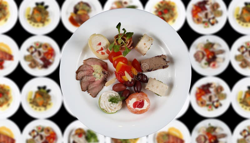 Food in a plate stock photo. Image of hungry, dishes - 68373112