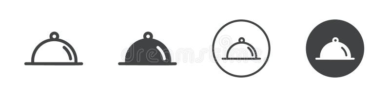 Food Platter Icon Vector Logo Outline Stock Vector - Illustration of ...