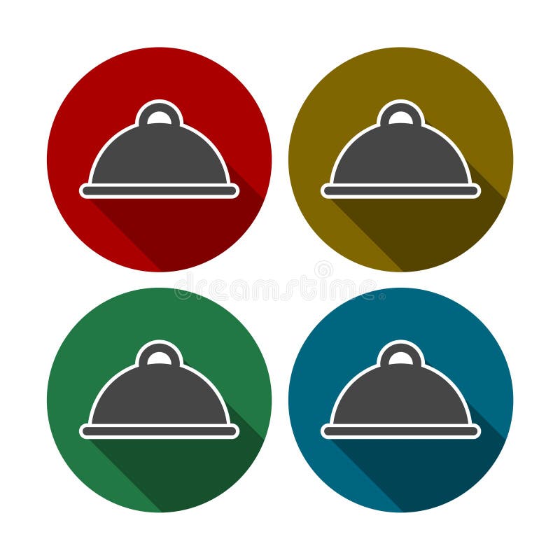 Food Platter Serving Sign Icon Stock Vector - Illustration of concept ...