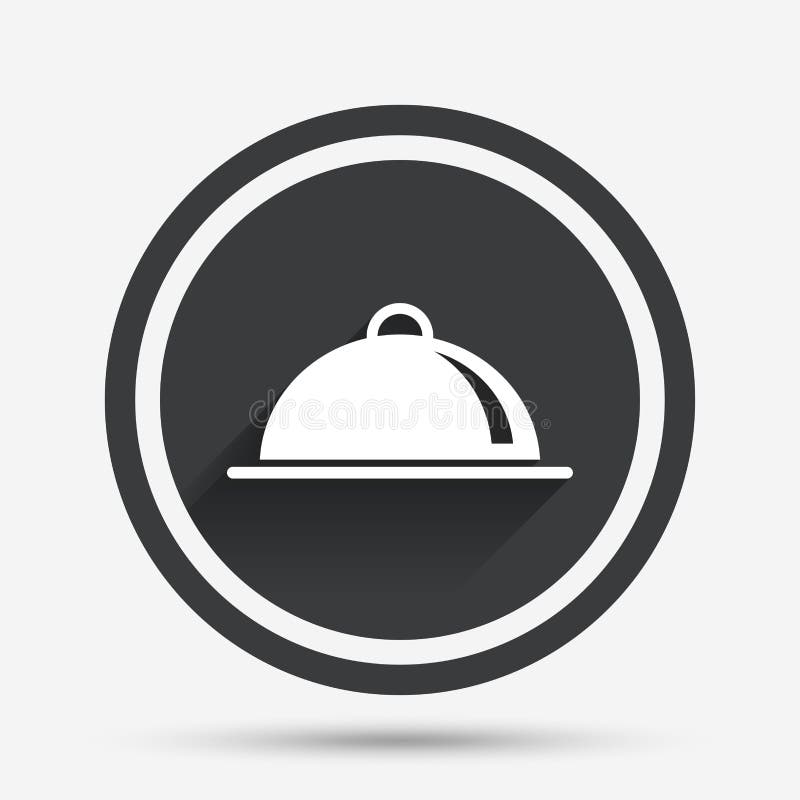 Food Platter Serving Sign Icon. Table Setting. Stock Vector ...