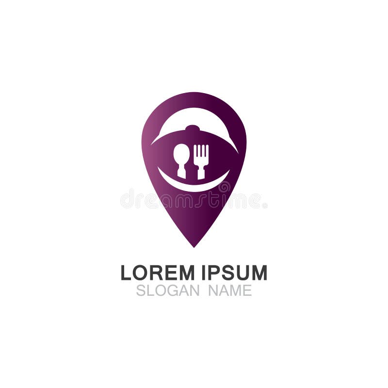 Food Point Logo Combination Location Design Template Icon Stock ...