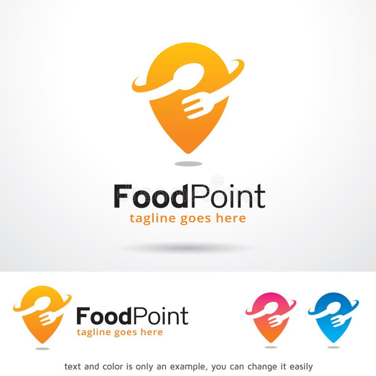Food Point Logo Design Template Food Point Logo Design Template Stock ...