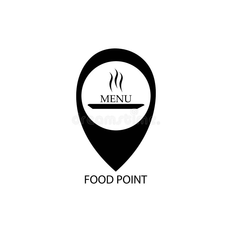 Food point logo vector stock vector. Illustration of design - 185269831