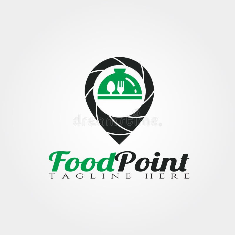 Food Point Vector Logo Design Stock Illustration - Illustration of ...