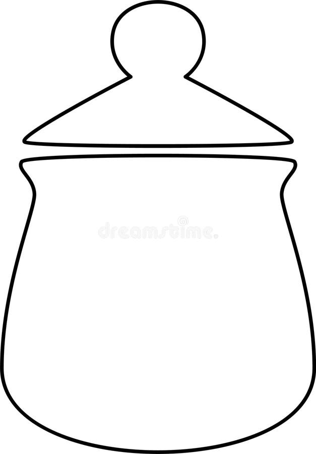 Food Pot Outline stock vector. Illustration of sign - 293777026