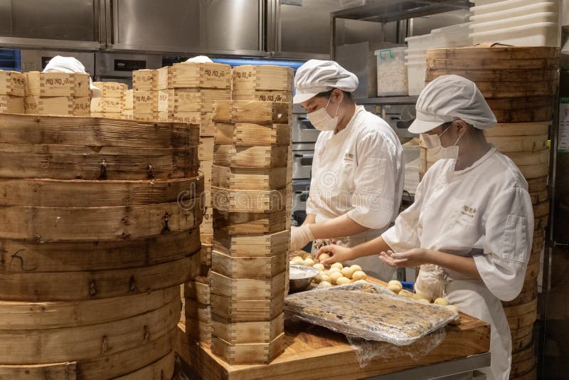 Food Prep at a Restaurant Kitchen in Guangzhou, China Editorial Image ...