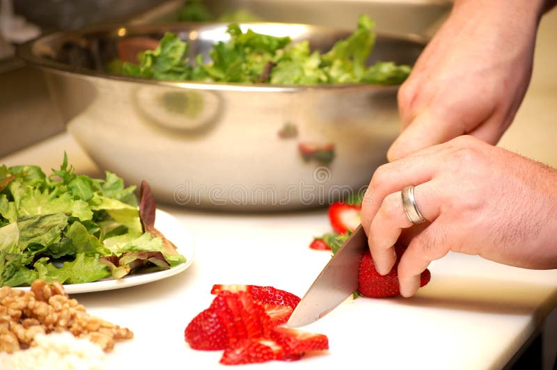 Food Preparation stock photo. Image of knife, cook, salad - 28624046