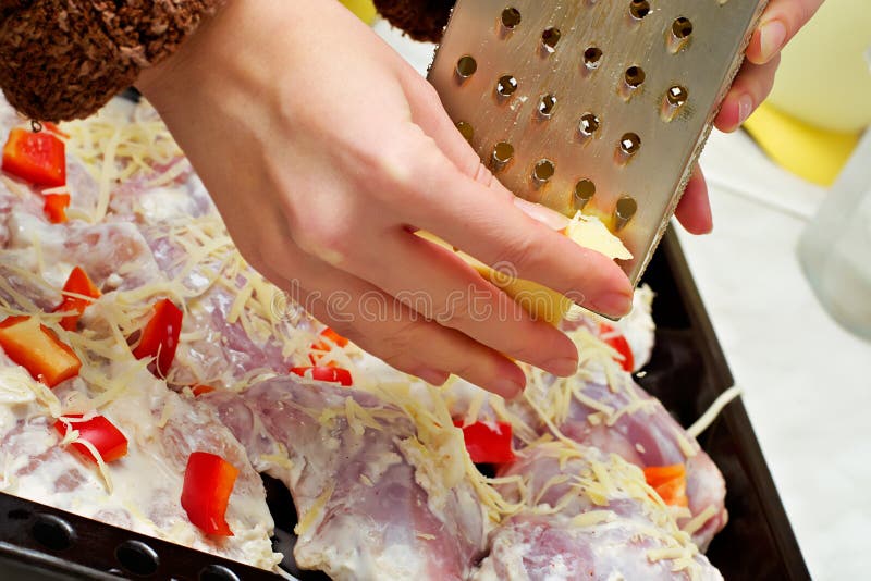 Food Preparation-chopping Of Cheese Stock Photo - Image of vegetable ...