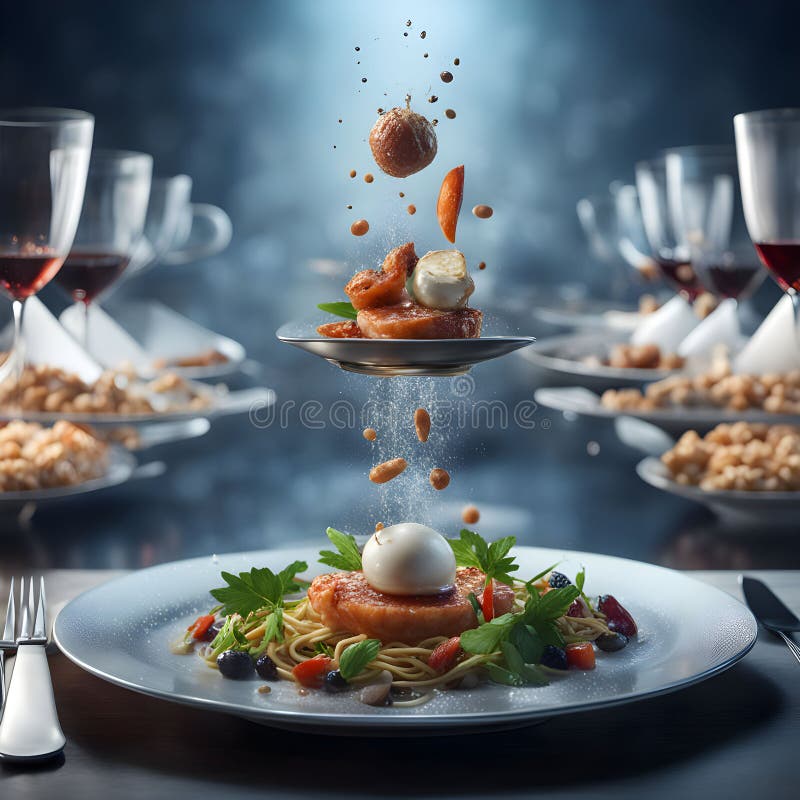 Food Presentation Gourmet Dish Generative Ai Stock Illustration ...