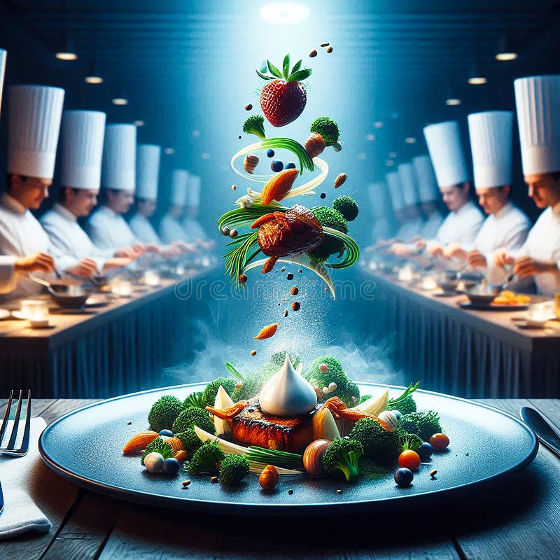 Food Presentation Gourmet Dish Generative Ai Stock Illustration ...