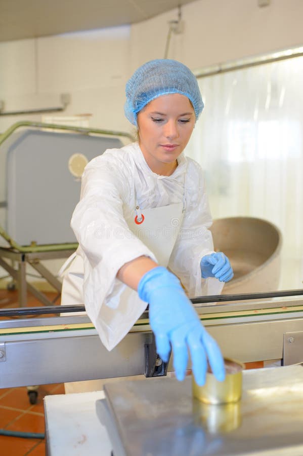 She Food Processing Employee Stock Image - Image of young, worker ...
