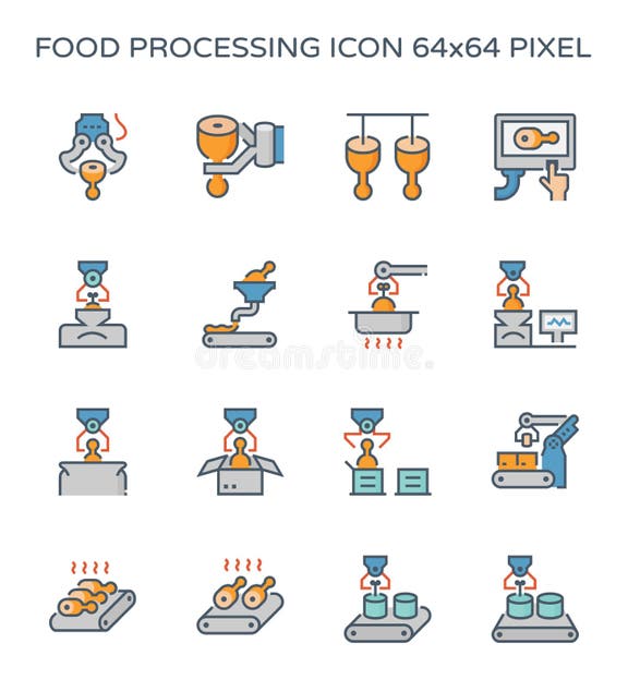 Food processing icon stock vector. Illustration of fresh - 120049412