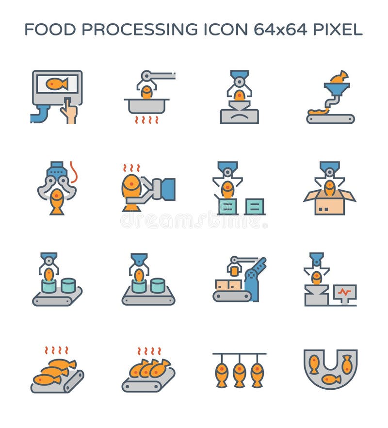 Food processing icon stock vector. Illustration of perfect - 120458150