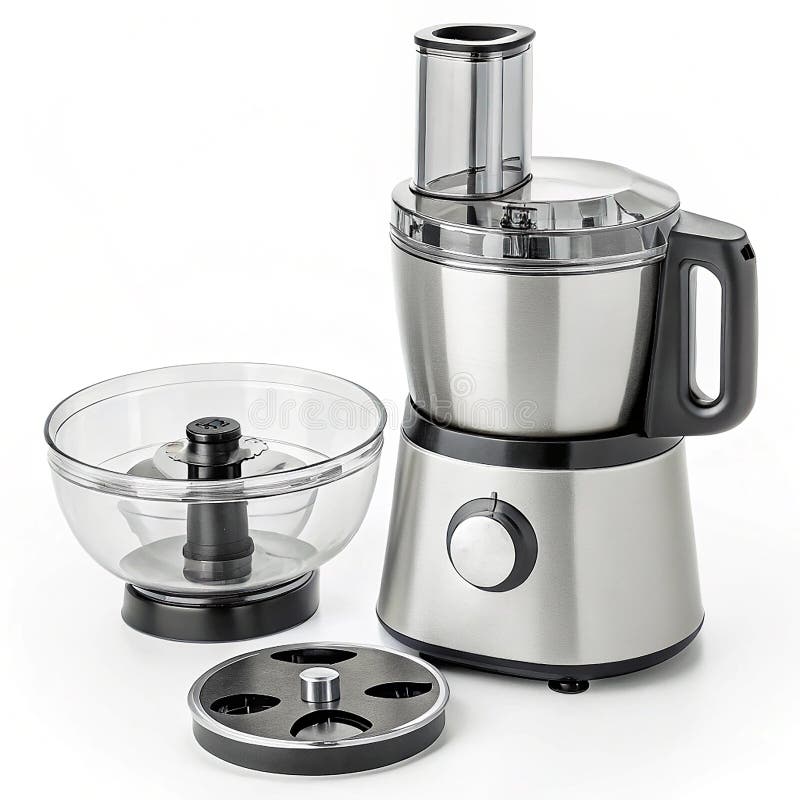 Food Processor with Detachable Bowl and Blades Stock Illustration ...