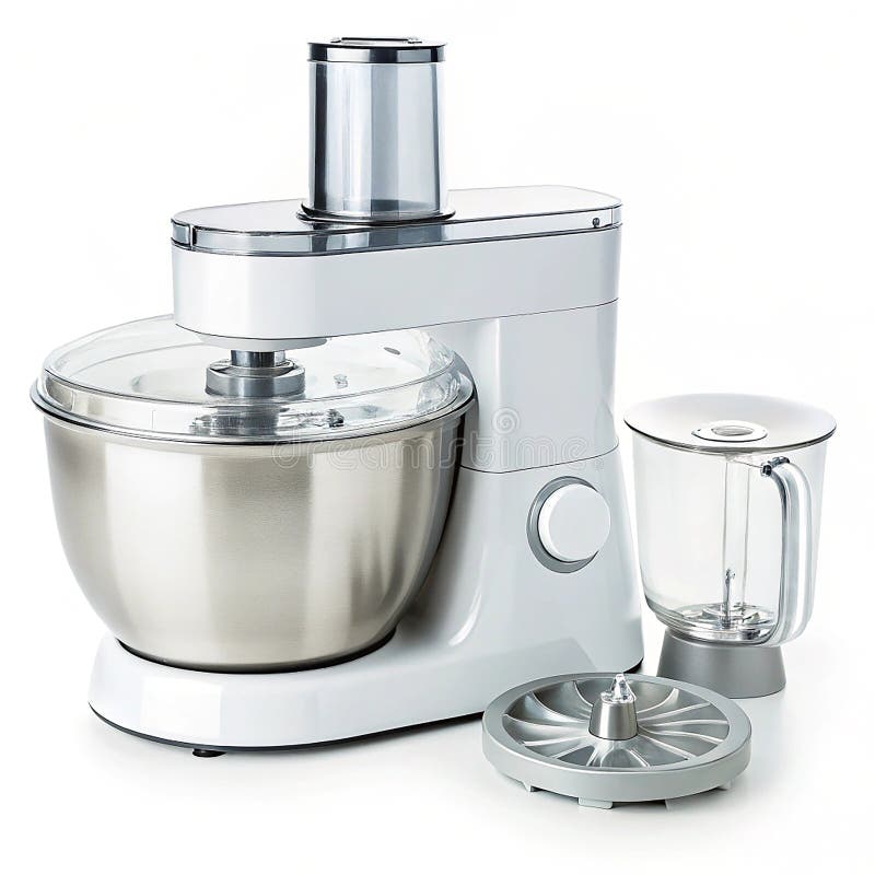 Food Processor with Detachable Bowl and Blades Stock Illustration ...