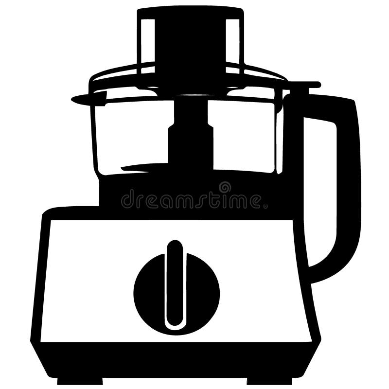 Food Processor Black White Stock Illustrations – 465 Food Processor ...
