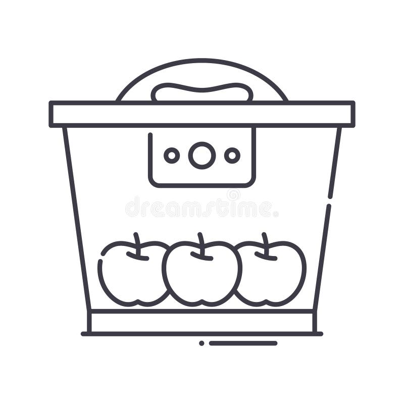 Food Processor Symbol Icon, Black Vector Sign with Editable Strokes ...