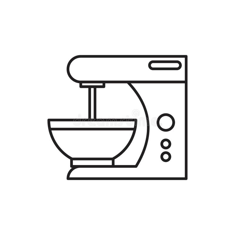 Food Processor Icon Symbol Flat Vector Illustration for Graphic and Web ...