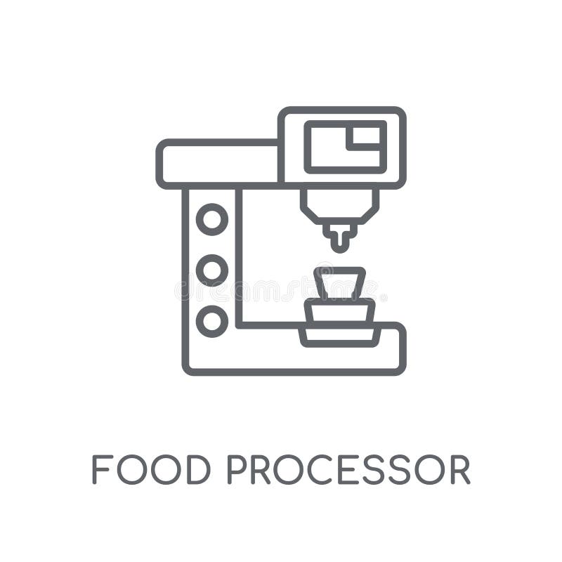 Food Processor Linear Icon. Modern Outline Food Processor Logo C Stock ...