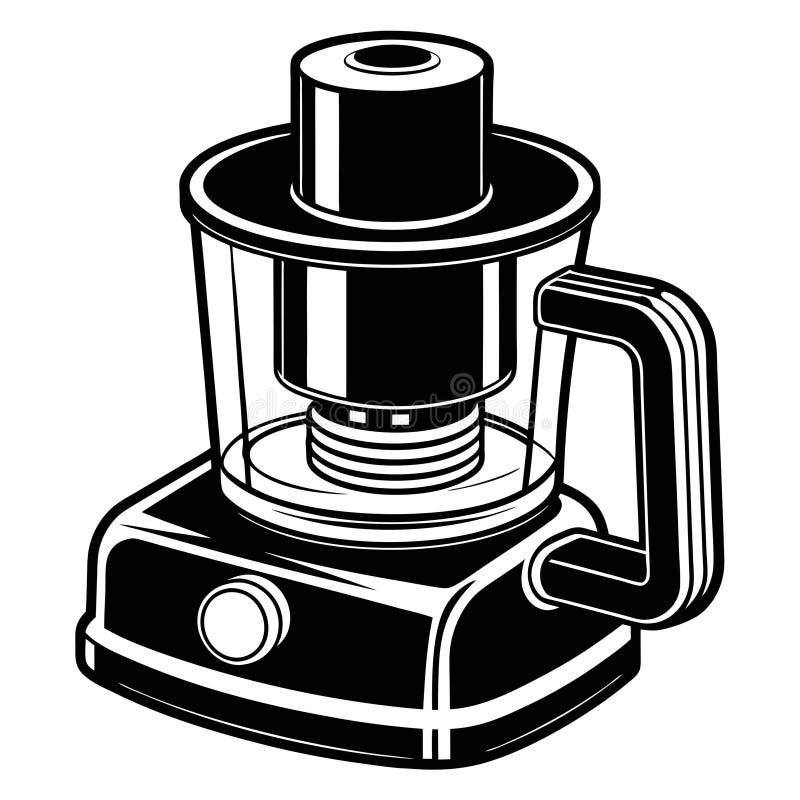 Food Processor Silhouette Vector – Ideal for Transparent Background ...