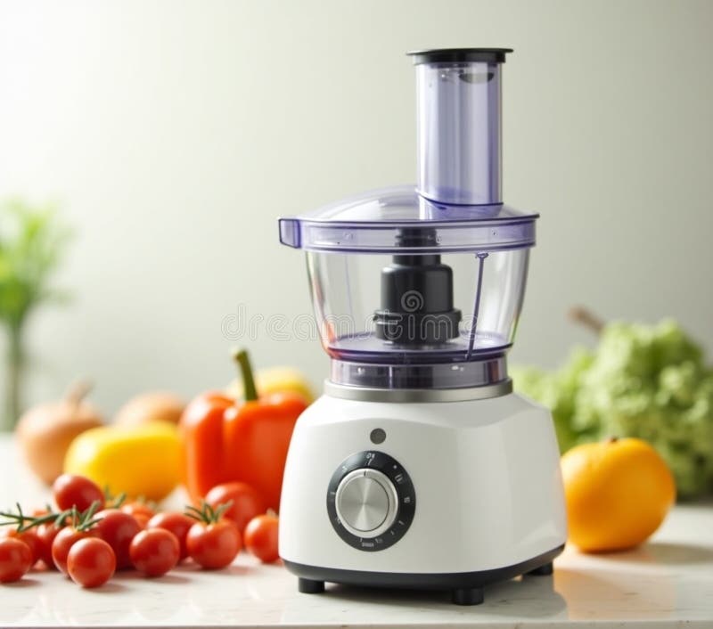 Food Processor, on the Table, Light Background, Isolated, Hight Quality ...