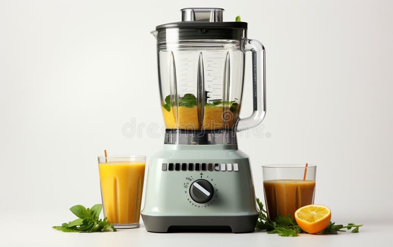 Food Processor White Background Stock Illustration - Illustration of ...
