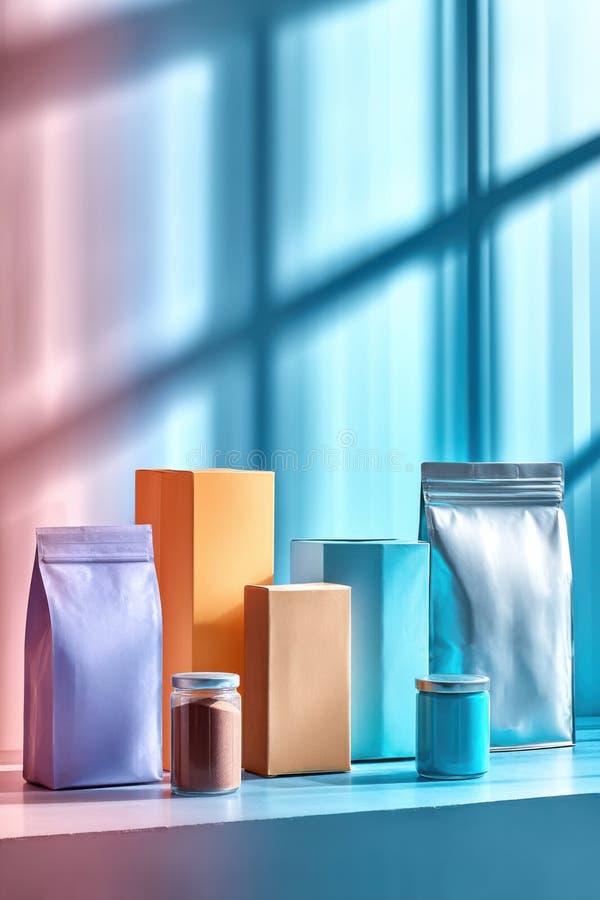 Food Production Features Colorful Packaging and Vibrant Processing ...