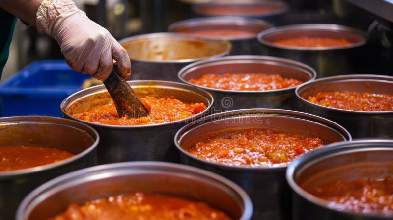 Food Production Line Utilizing Advanced Ai for Efficient Processing of ...