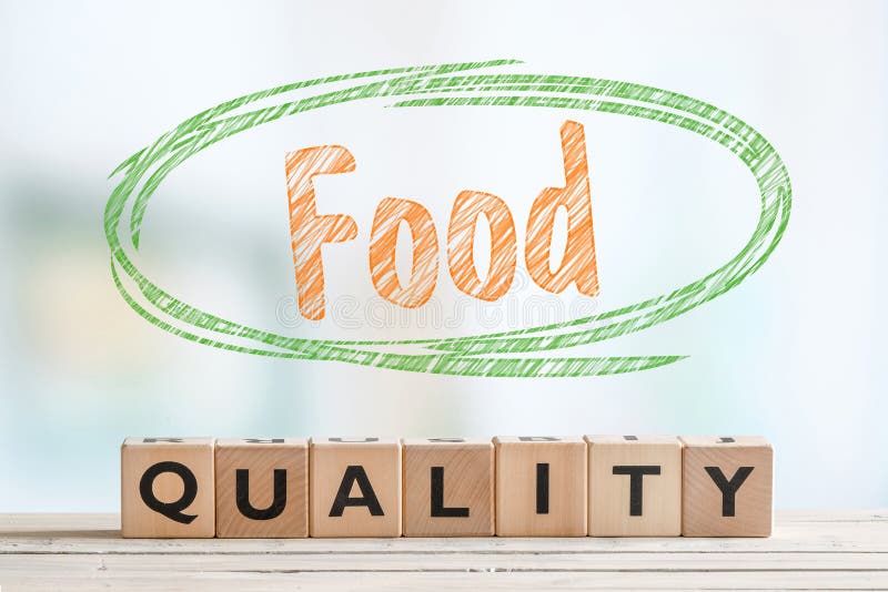 Food Quality Sign Made of Wooden Cubes Stock Photo - Image of biology ...