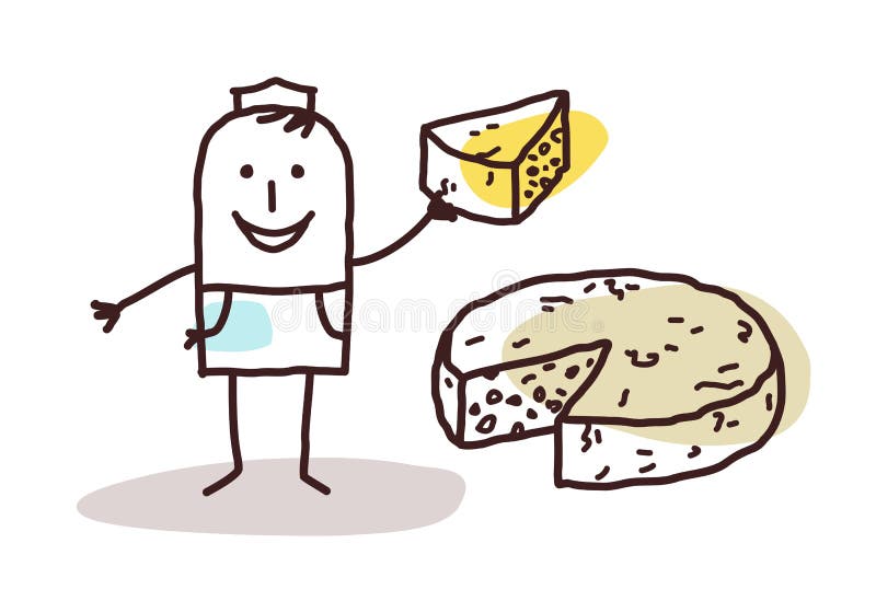 Food retailer - cheese stock vector. Illustration of color - 70743548